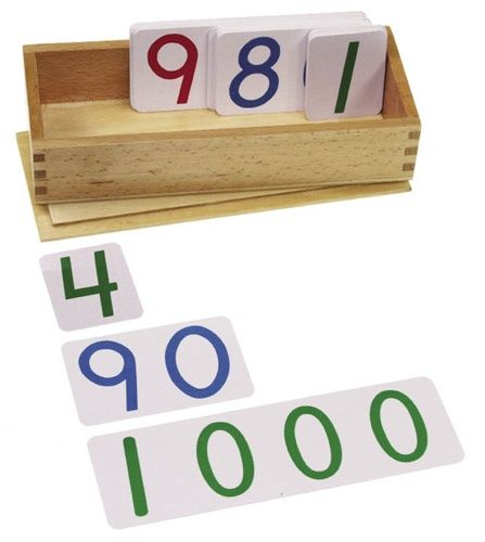 Large Number Cards 1-1000 Laminated with box